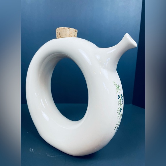 Harrstone | Art | Vintage Hartstone Pottery Decanter Pitcher Wine Jug Circular Donut Shape ...